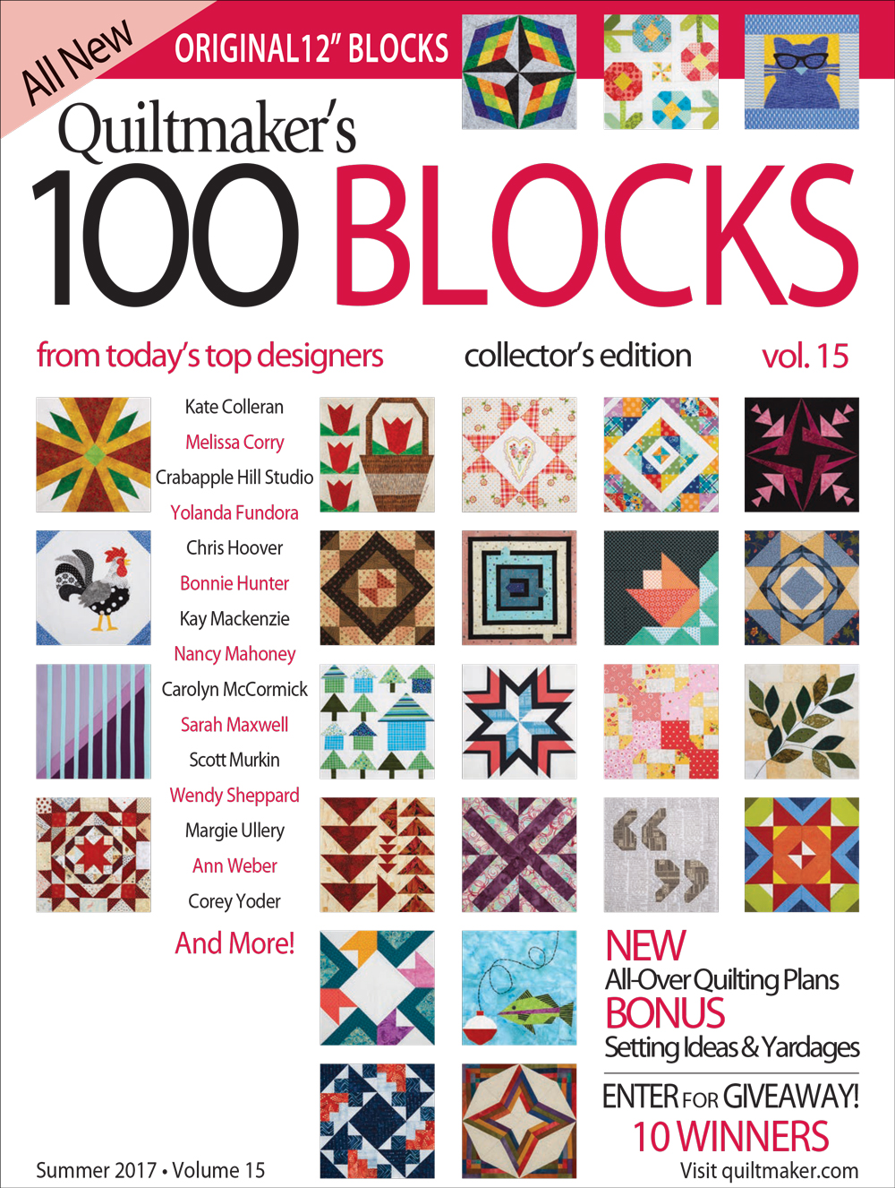 Quilted Blooms: Quiltmaker's 100 Blocks Vol. 15 Blog Tour + Giveaway ...