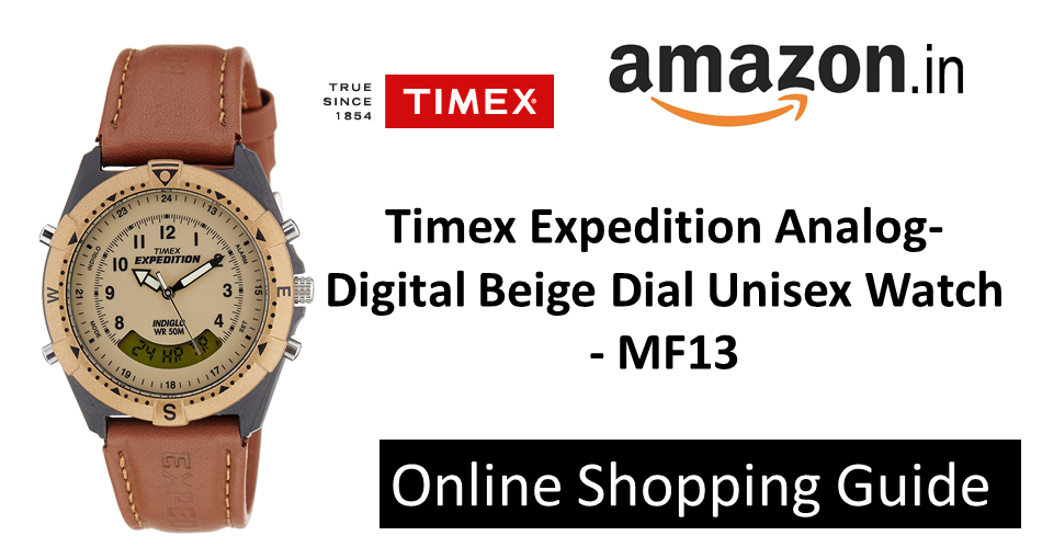Online Shopping Guide: Timex Expedition Analog-Digital Beige Dial ...