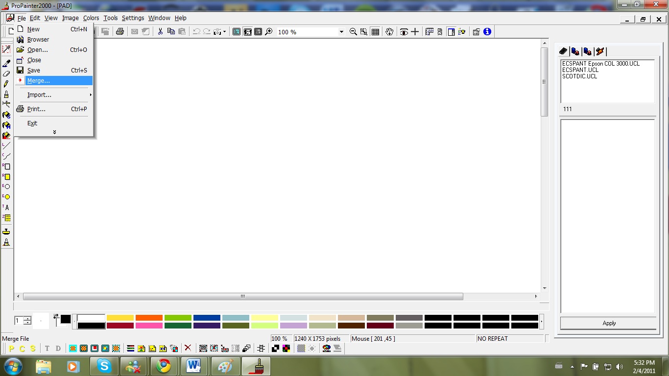 CAD Progression: Making Simple Patterns within Pro Paint