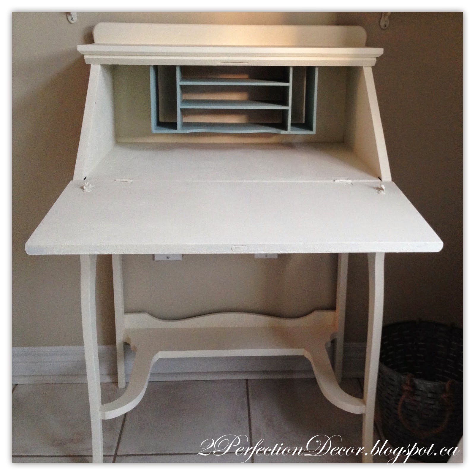 2Perfection Decor: Vintage Secretary Desk Makeover