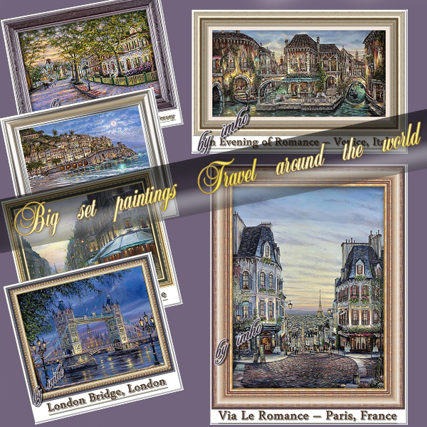 IMHO sims: Big set paintings "Travel around the world" TS3 by IMHO