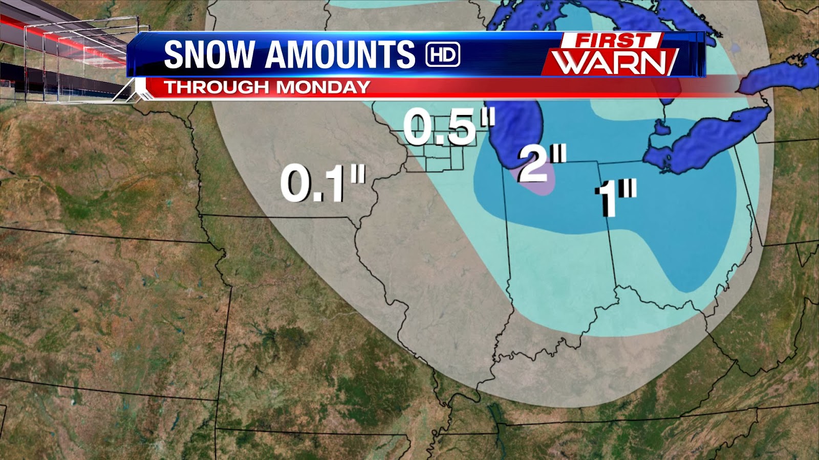 First Warn Weather Team: Monday Snow and Temperature Drop. Brrr!