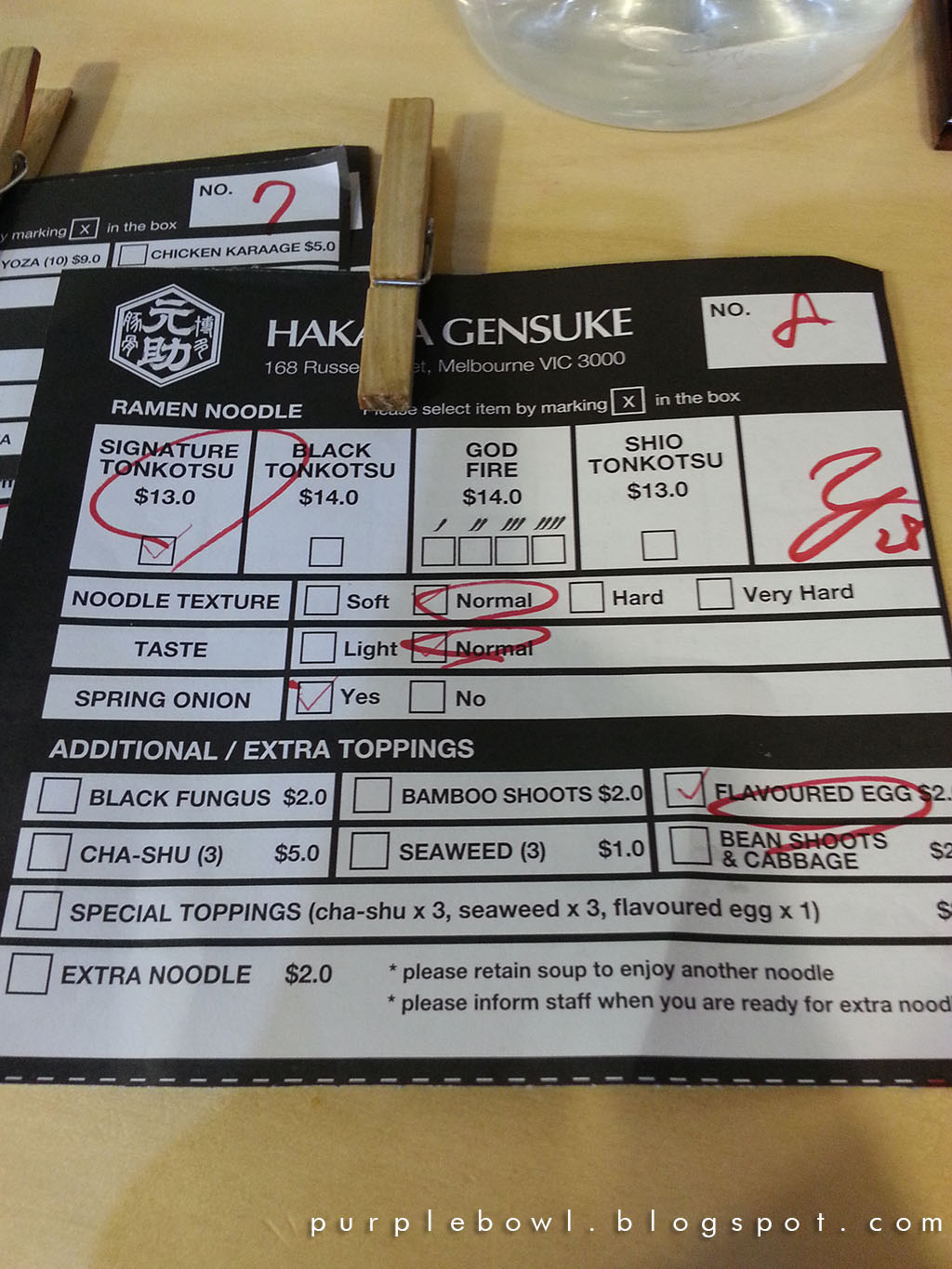 Hakata Gensuke Yatai Ramen Carlton Menu at Sherry Ramos blog