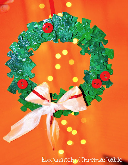 Puzzle Piece Christmas Crafts - Exquisitely Unremarkable