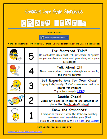 When Inspiration Strikes!!!: Grasping the Common Core