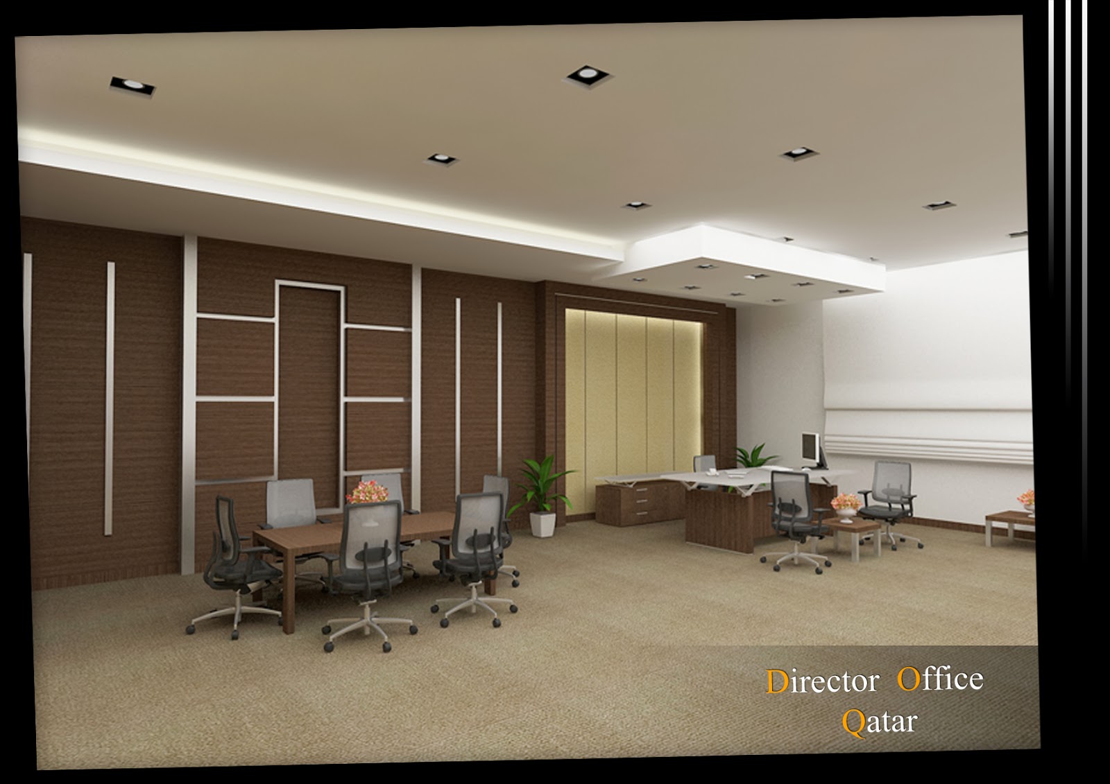 Arch.Michael Boules: Interior Design For Director Office - Qatar