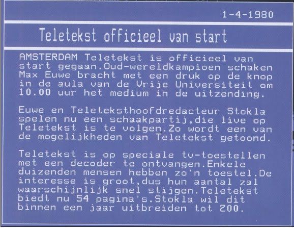 Toen digitale media nog nieuw waren: 35 Jaar Teletekst (3)