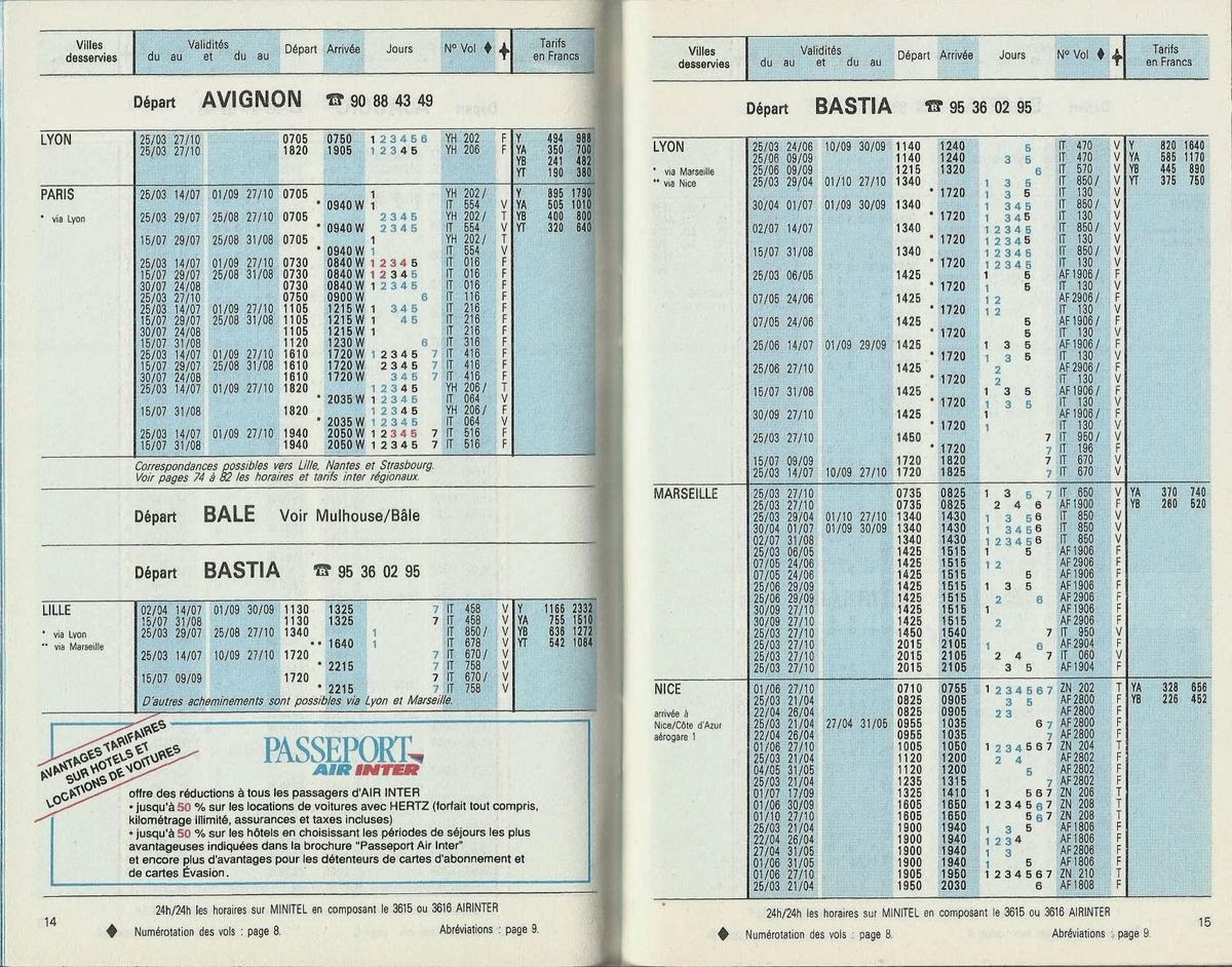 Airline memorabilia: Air Inter (1990)
