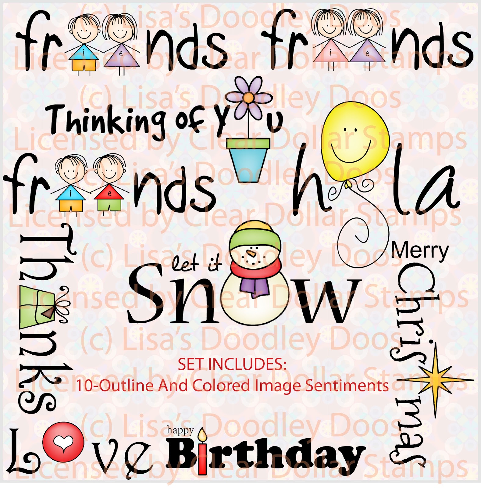 Lisa's Life Lines: DOODLE FLAG FRIENDS