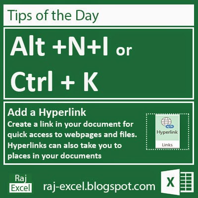 Raj Excel: Tips of the Day: Microsoft Excel 2013 Short Cut Keys: Alt ...