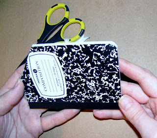 Scrappin' Becky B.: Re-Post! Altered Mini Composition Book "Purse" Tutorial