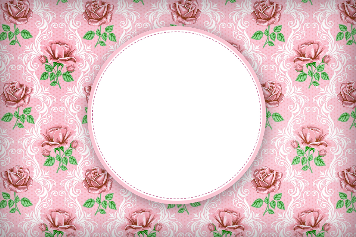 Shabby Chic with Pink Roses: Free Printable Invitations. | Oh My First ...