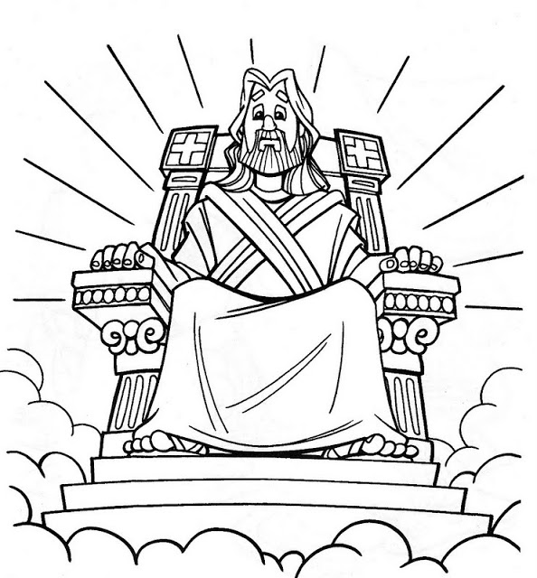 Dios Sentado en su trono para colorear ~ Dibujos Cristianos Para Colorear Dios Sentado en su trono para colorear ~ Dibujos Cristianos Para Colorear