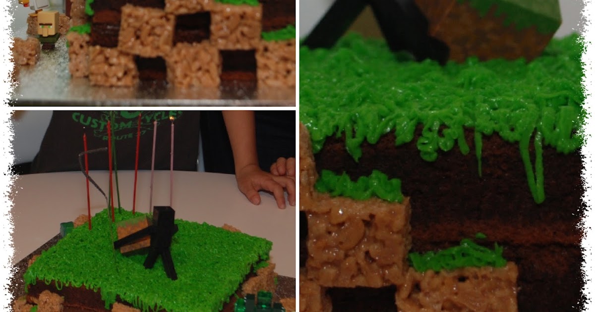 Pandora Créations: Gâteau Minecraft I Bolo Minecraft