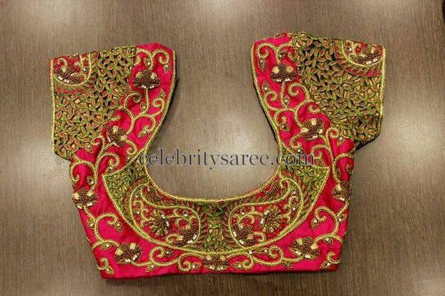 Cut Work Blouse in Pink - Saree Blouse Patterns