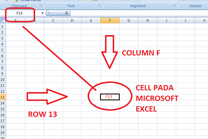 Penjelasan Row, Column, dan Cell pada Microsoft Excel