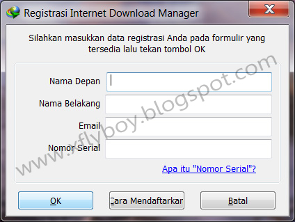 xFlyboy Blogspot: Cara Mengatasi Fake Serial Number IDM ( Internet ...