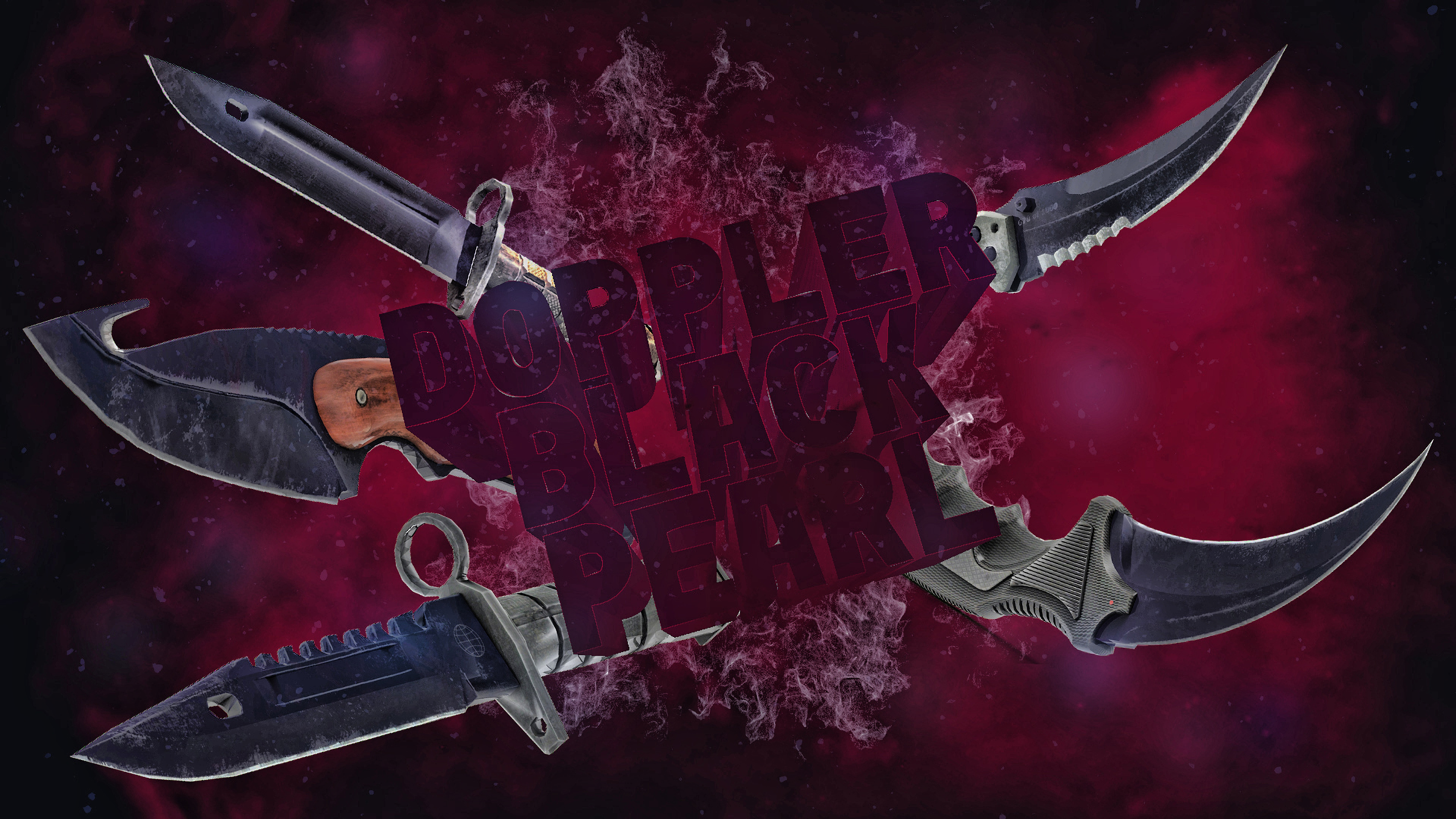 CS:GO, Doppler Black Pearl, 4K, 3840x2160, #43 Wallpaper PC Desktop