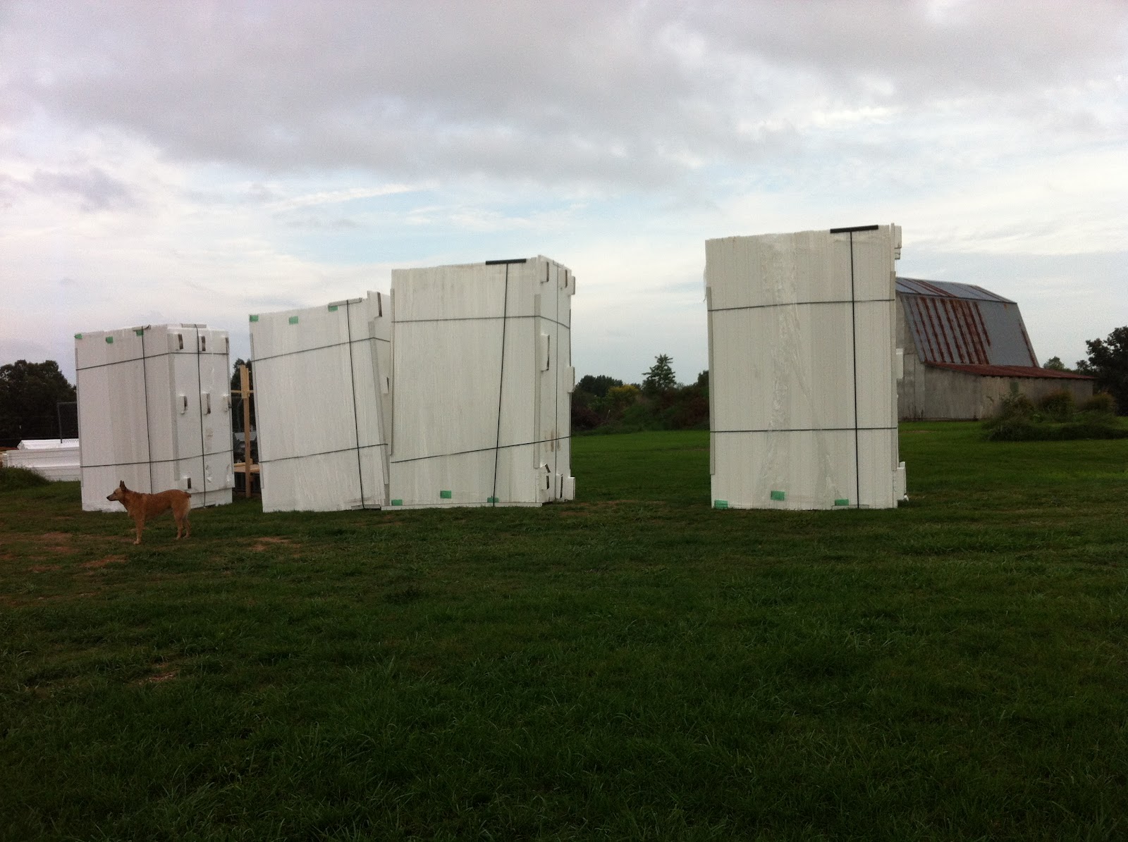 Insulated Concrete Forms TF Systems house: Basement walls are up