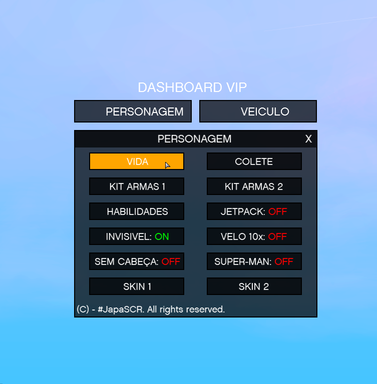 [MTA-SA]Dashboard Vip (Descompilado) - MTA Brasil