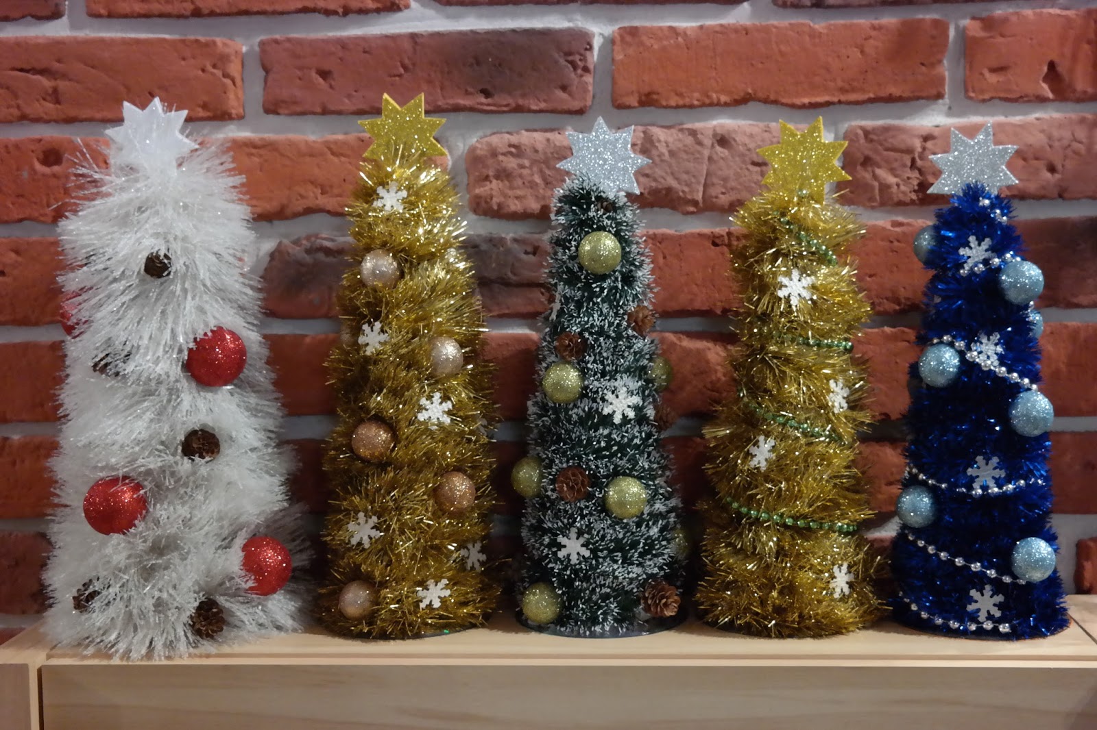 Choinki z łańcucha - DIY