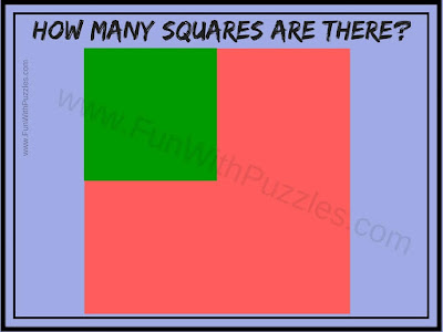 Observation Skill Test-Counting Number of Squares Puzzles