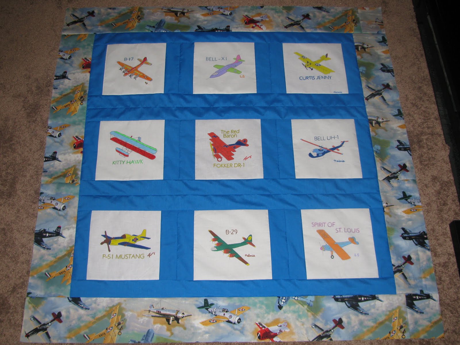 The Galloway Family Circus: Airplane Baby Quilt
