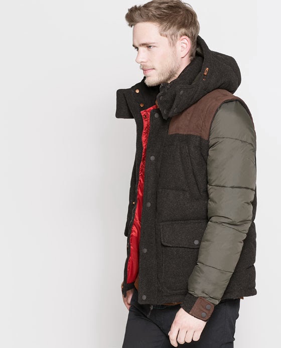 6 Moda: zara jackets 2014 for men - WOOL JACKET WITH DETACHABLE SLEEVES