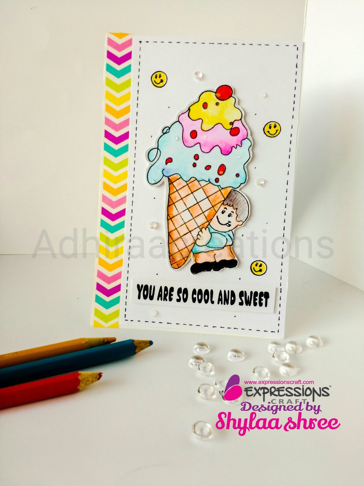 Adhiraacreations: Icecream card