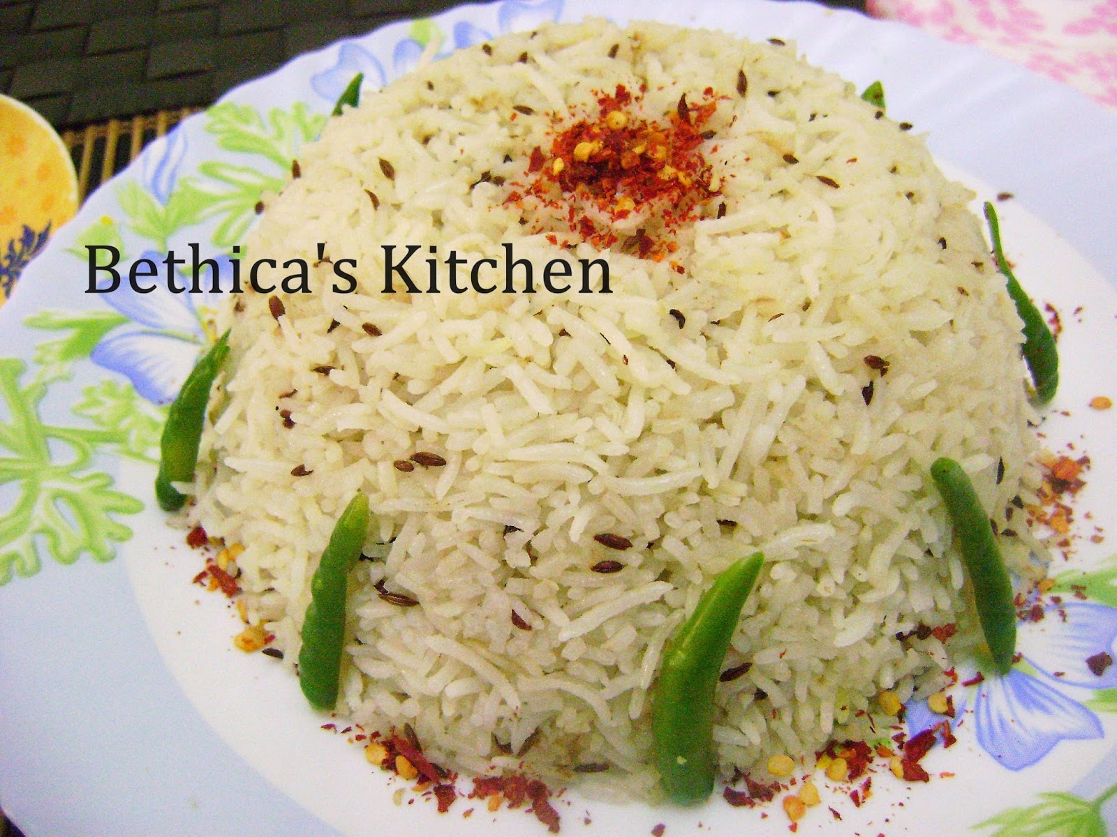 Bethica's Kitchen Flavours: Jeera Rice (Cumin Flavoured Rice)