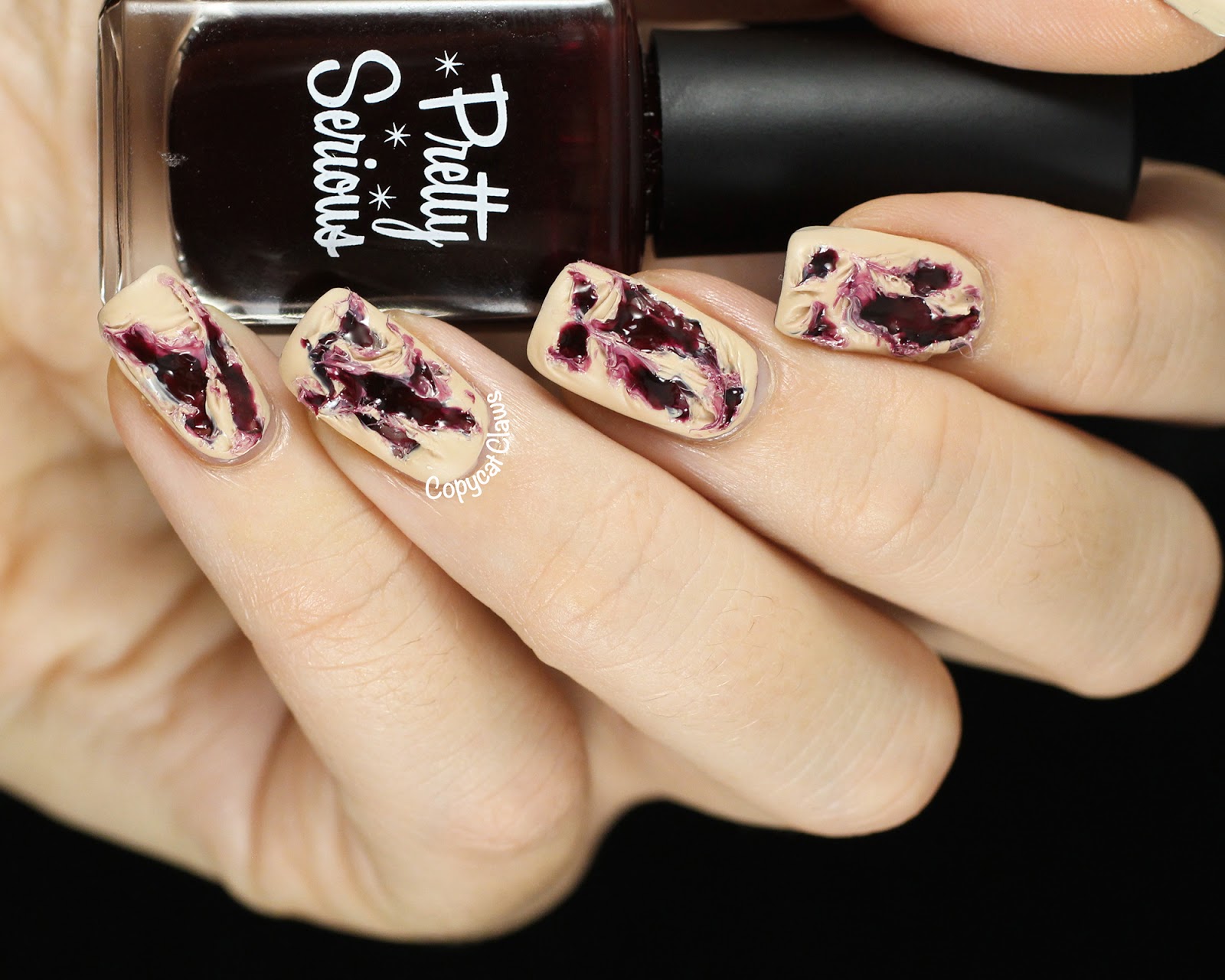 Copycat Claws: Torn Flesh Nail Art and Pretty Serious Love Bite
