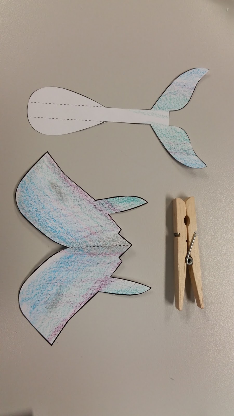 Honzablog: Peg Whale - Craft activity