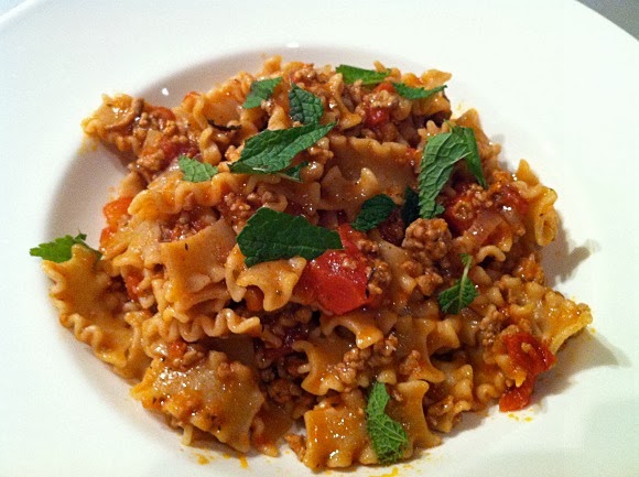 barnescubed: nigella's curly-edged pasta with lamb ragu