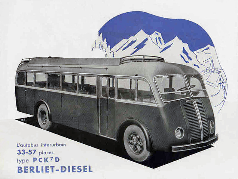 transpress nz: 1947 Berliet Interurban diesel bus