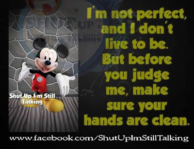 I'm not perfect, and I don't live to be. But before you judge me, make ...