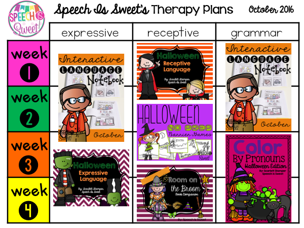 October Speech and Language Lesson Plans! - Speech is Sweet