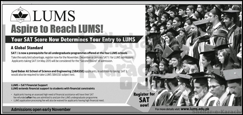 LUMS-Lahore University of Management Sciences Admissions 2014-15 ...
