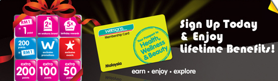 Watsons Membership Card Percuma 200 Point
