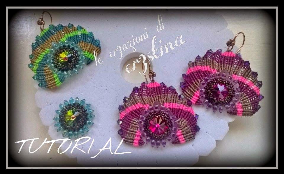 Le cr3azioni di cr3stina - Gioielli artigianali e non solo...: Orecchini Fuego in Micro Macramè