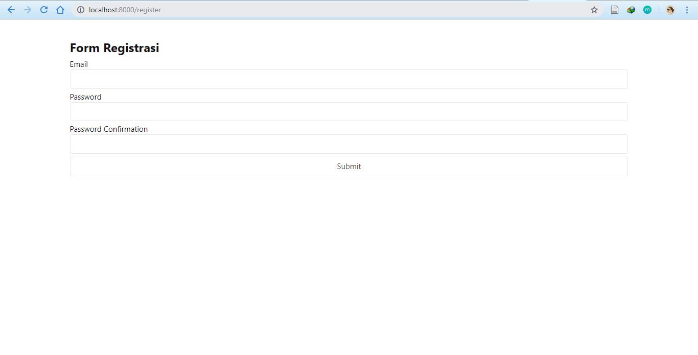Membuat Form Registrasi - Laravel