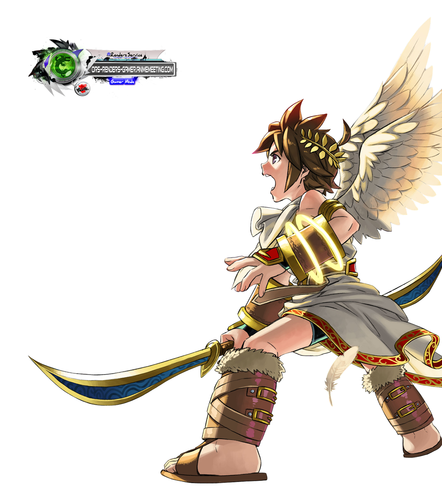 Super Smash Bross:Pit AW Battle Render | ORS Anime Renders:Gamer Mode