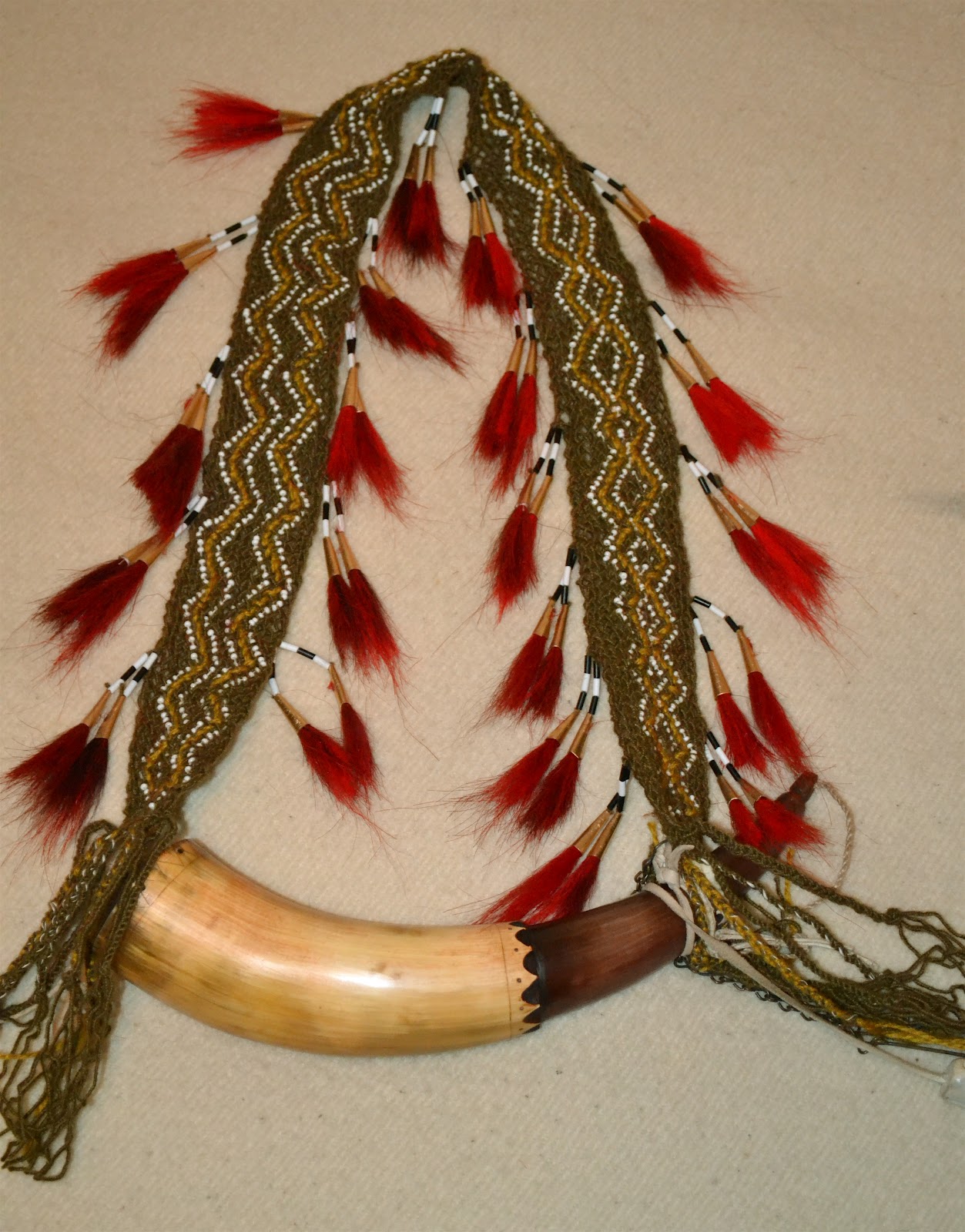 Contemporary Makers: Woven Powder Horn Strap by Kris Daman