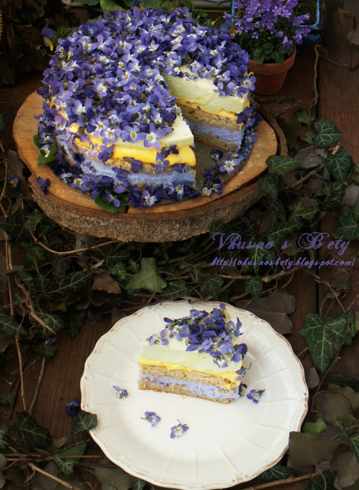 Теменужена торта - Violet cake