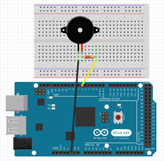Zumbador o buzzer con Arduino