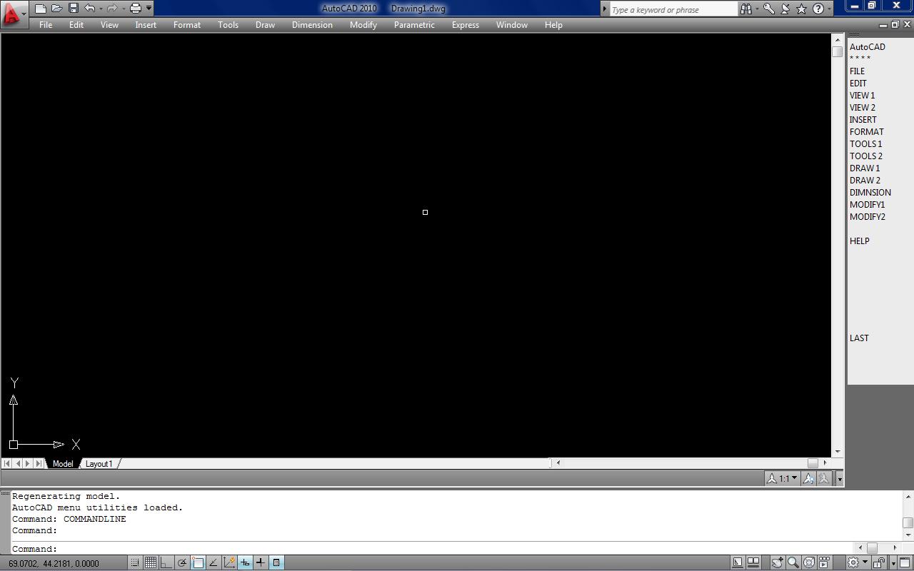 Aprender Autocad Facil: PANTALLA DE DIBUJO