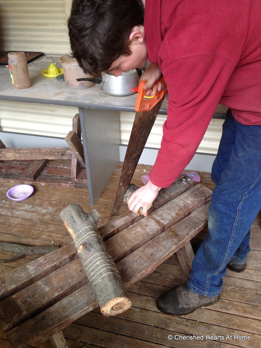 Cherished Hearts At Home: Homemade Tree Blocks Tutorial