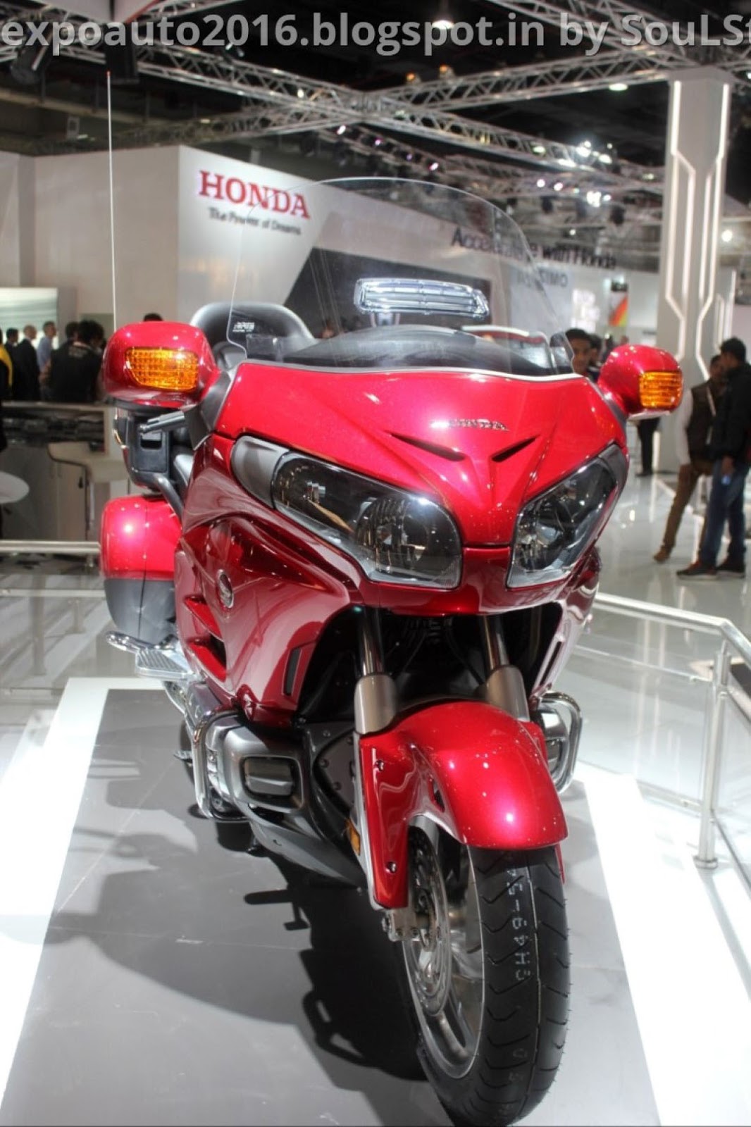 Auto Expo 2016 by SouLSteer: Red Honda GoldWing touring motorcycle on ...