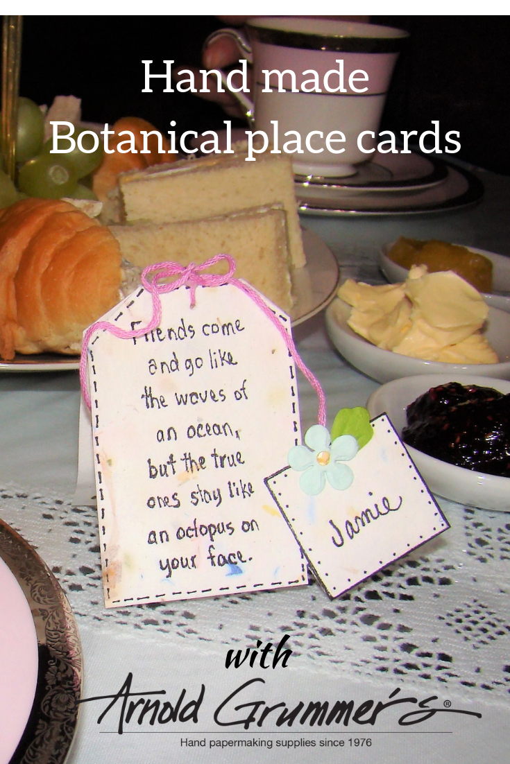 How to make botanical place cards
