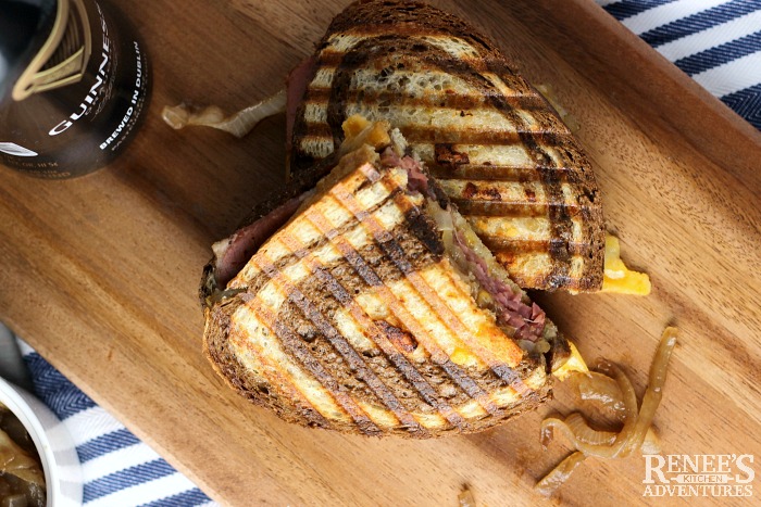 Corned Beef Panini with Caramelized Guinness Onions | Renee's Kitchen ...