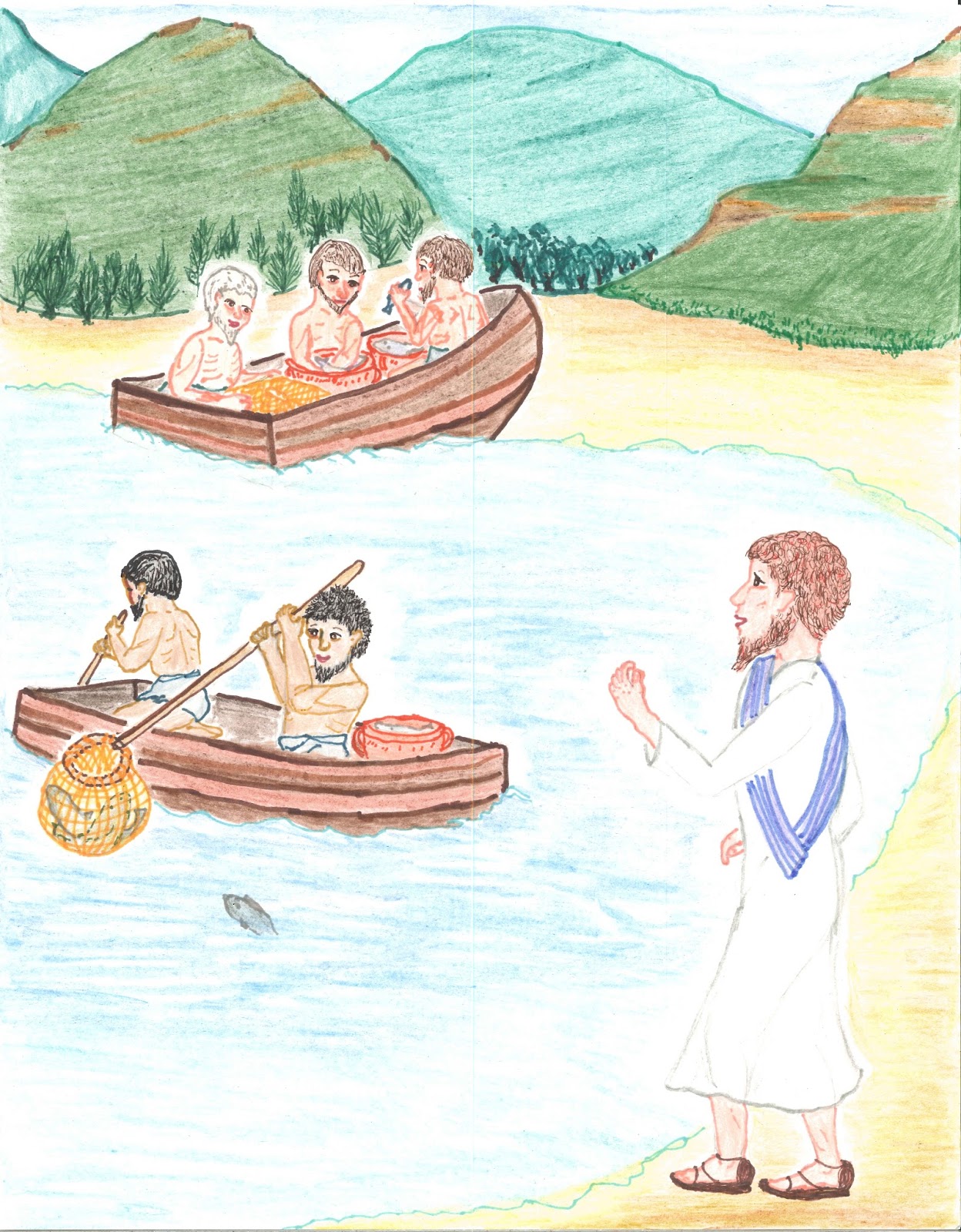 Free Bible School Materials: Fishing for Christ Visuals, Day Five